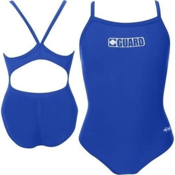 Dolfin | Swim | Dolfin Girls Lifeguard V2 Back Blue Swimsuit Bathing ...